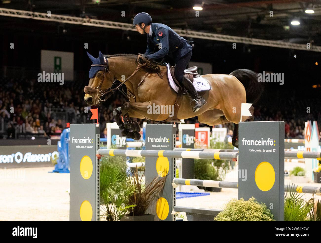 Bordeaux, France - February 2, 2024. Lorenzo de Luca of Italy competes ...