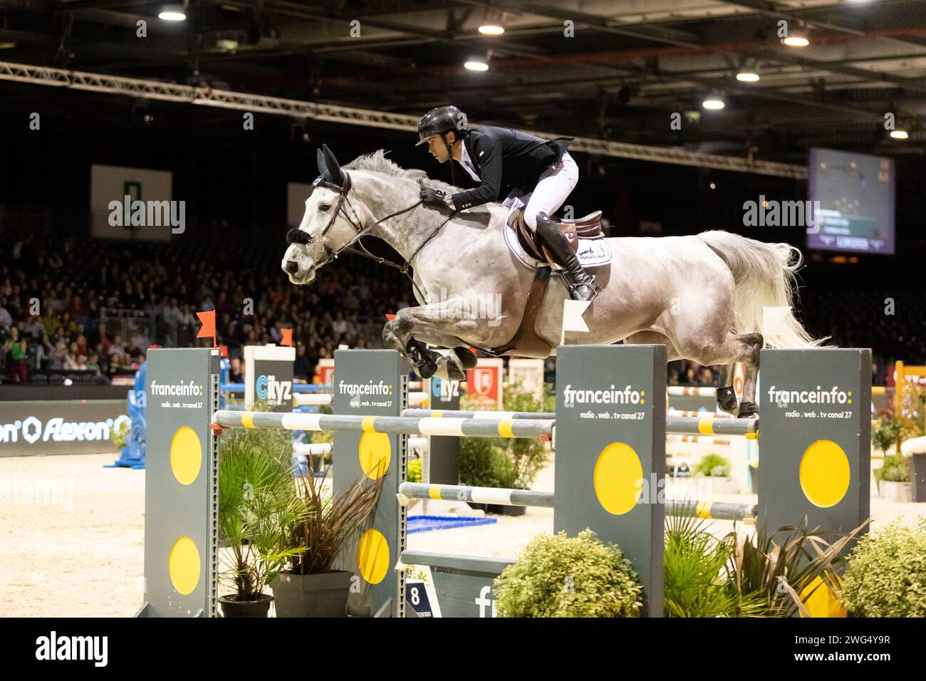 Bordeaux, France - February 2, 2024. Edward Levy from France competes ...