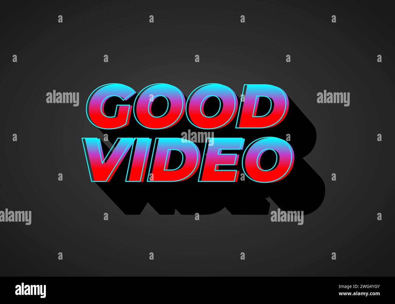 Good video. Text effect design in eye catching color with 3D look ...