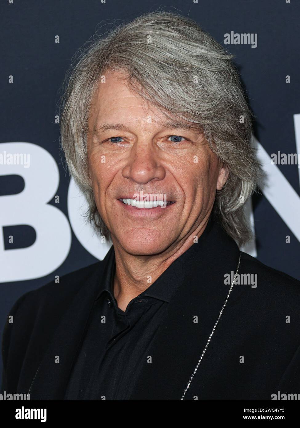 LOS ANGELES, CALIFORNIA, USA - FEBRUARY 02: Jon Bon Jovi arrives at the ...