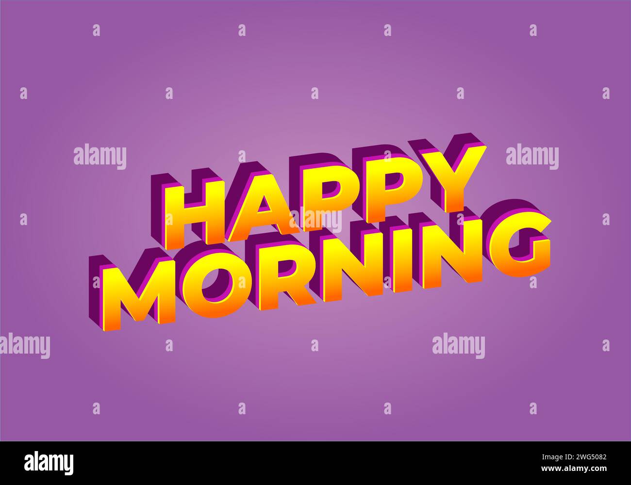 Happy morning. Text effect design in 3D look. Eye catching color Stock ...