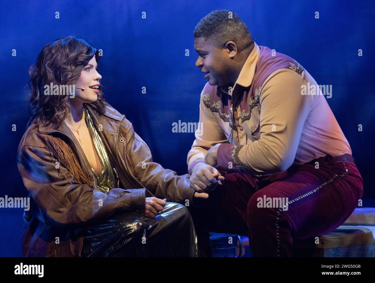 Emily Benjamin as Antoinette Lily, Tarinn Callender as Bronco Billy in Bronco Billy The Musical ...