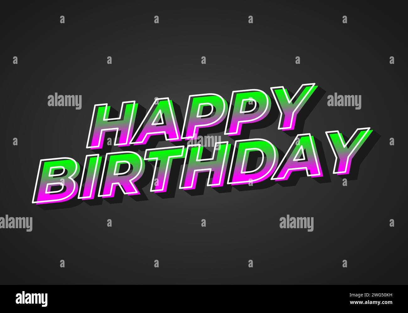 Happy birthday. Text effect design in 3D look with eye catching color ...
