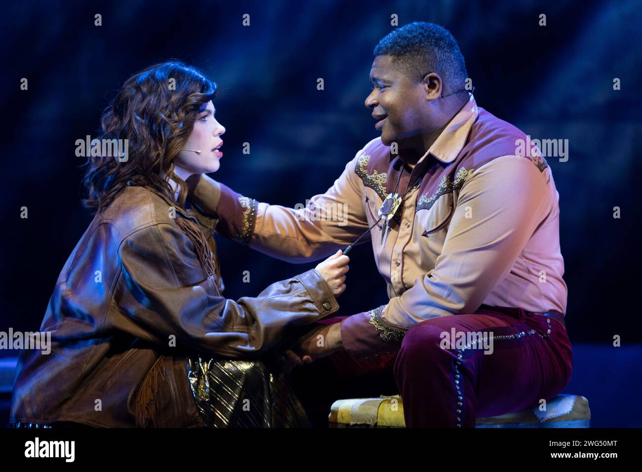 Emily Benjamin as Antoinette Lily, Tarinn Callender as Bronco Billy in ...