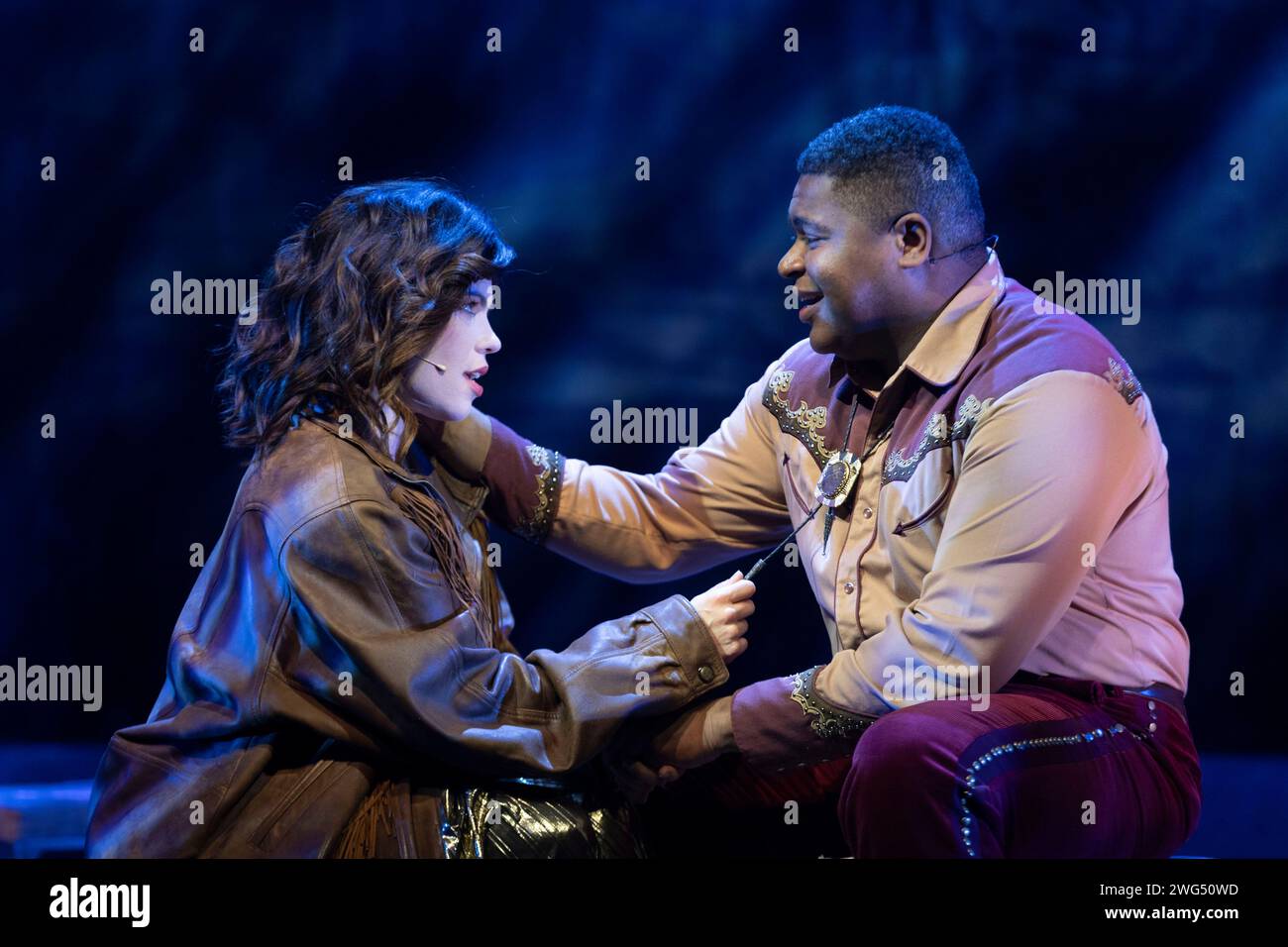 Emily Benjamin as Antoinette Lily, Tarinn Callender as Bronco Billy in ...