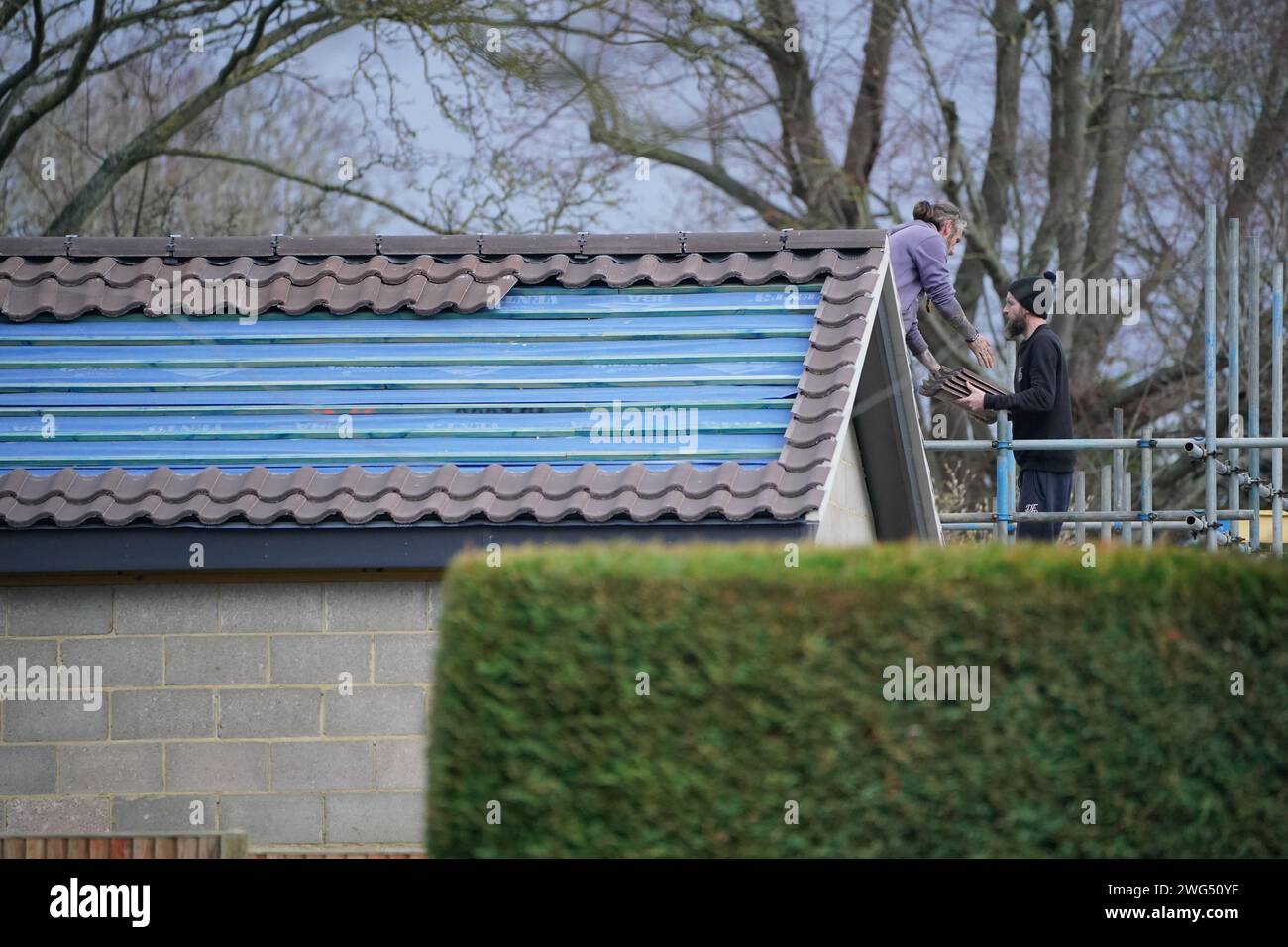 Work continues to demolish an unauthorised spa pool block at the home ...