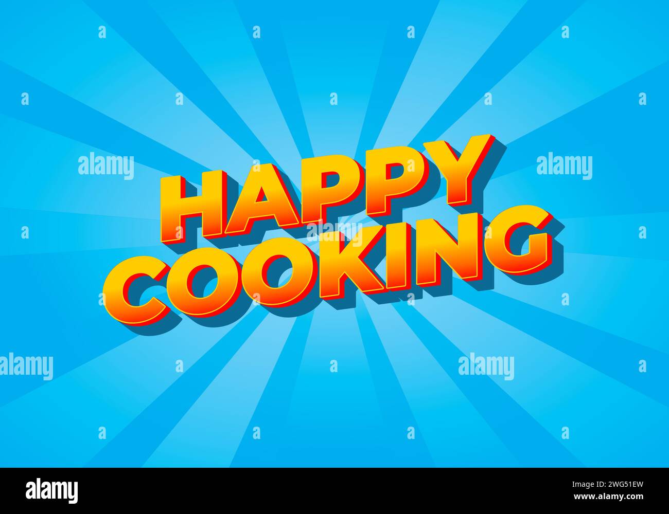 Happy cooking. Text effect design in 3D look. Eye catching color Stock ...