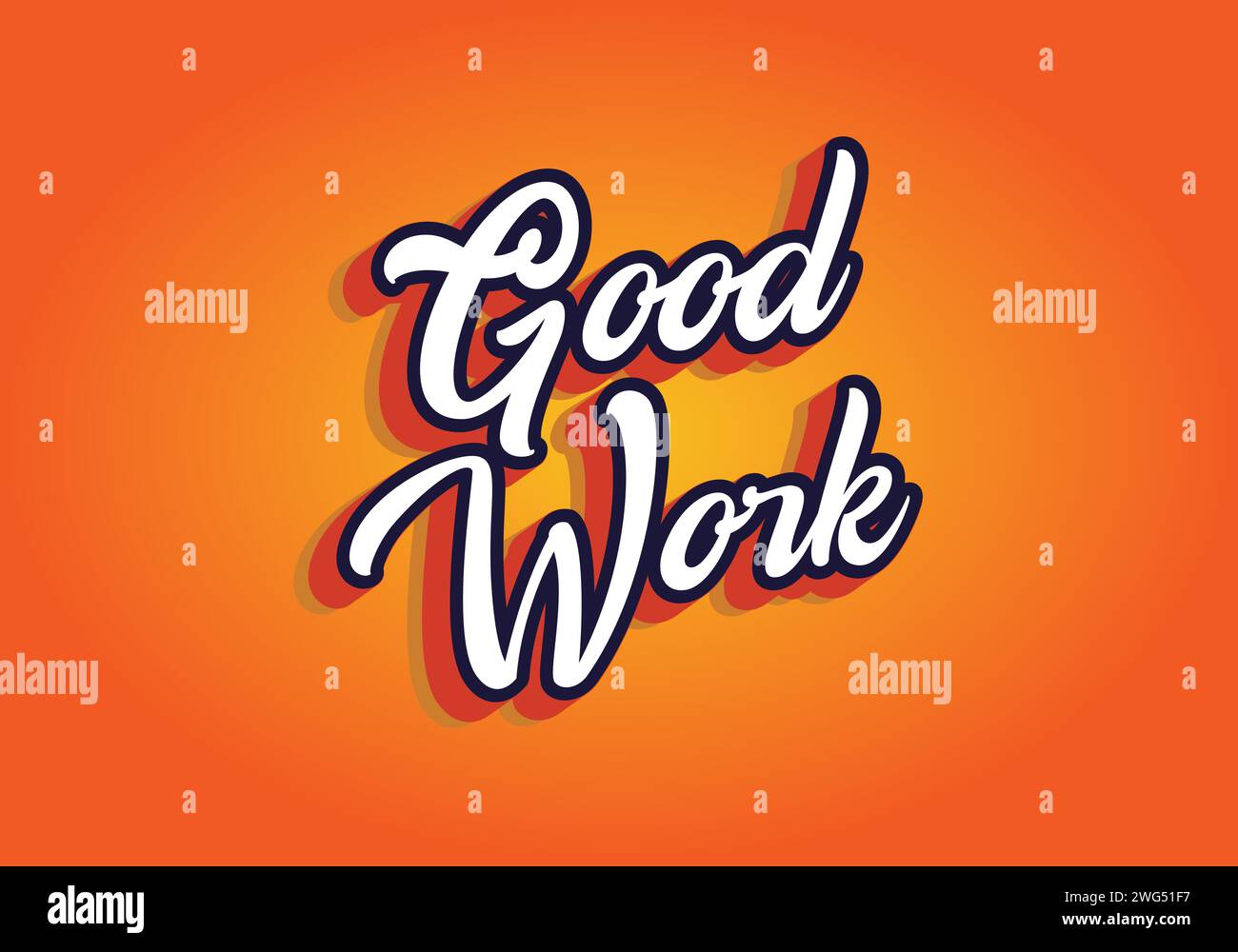 Good work. Text effect design in 3D style with eye catching color Stock ...