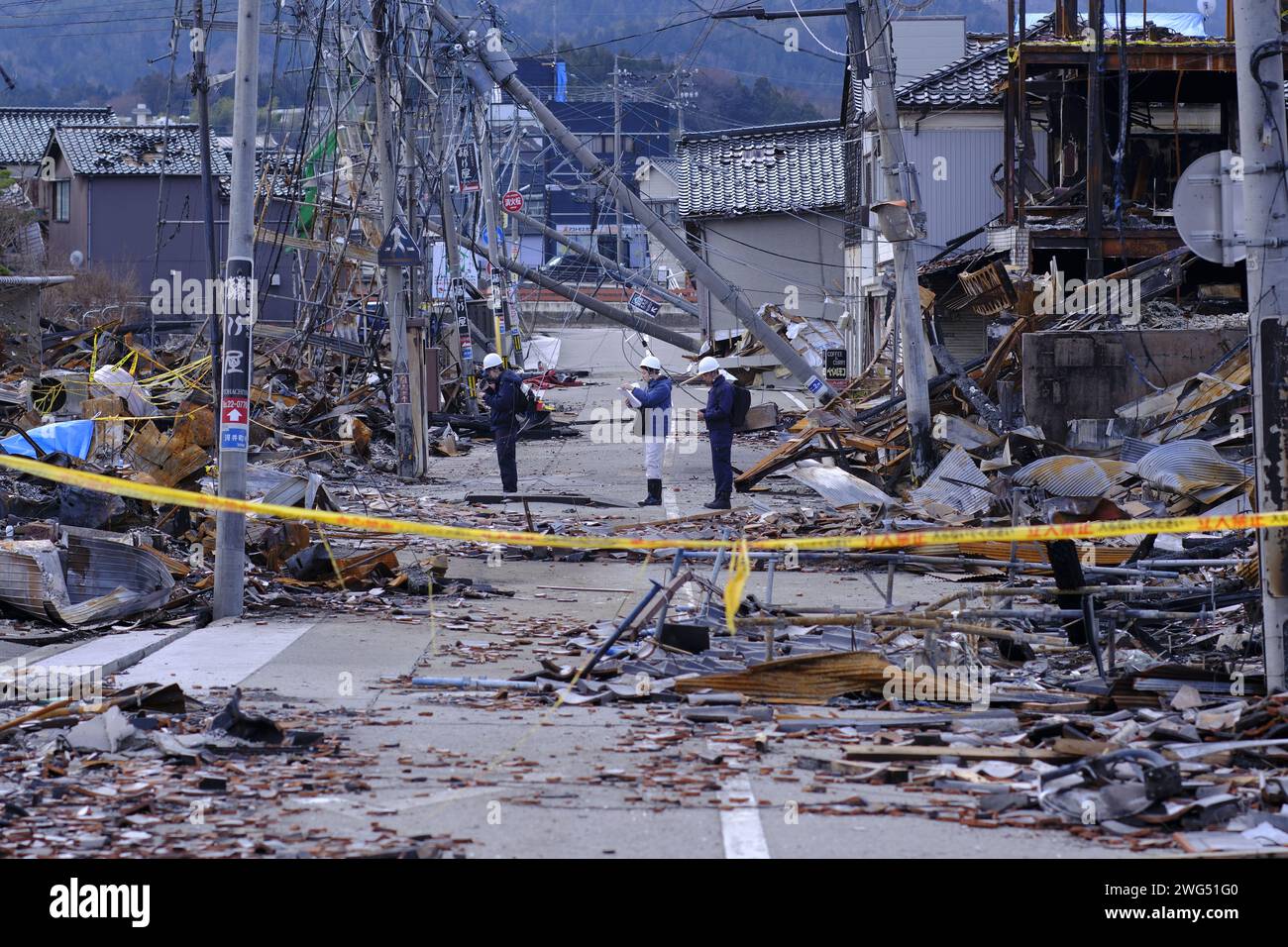 Ishikawa, Japan. 03rd Feb, 2024. One month after the Noto Peninsula ...
