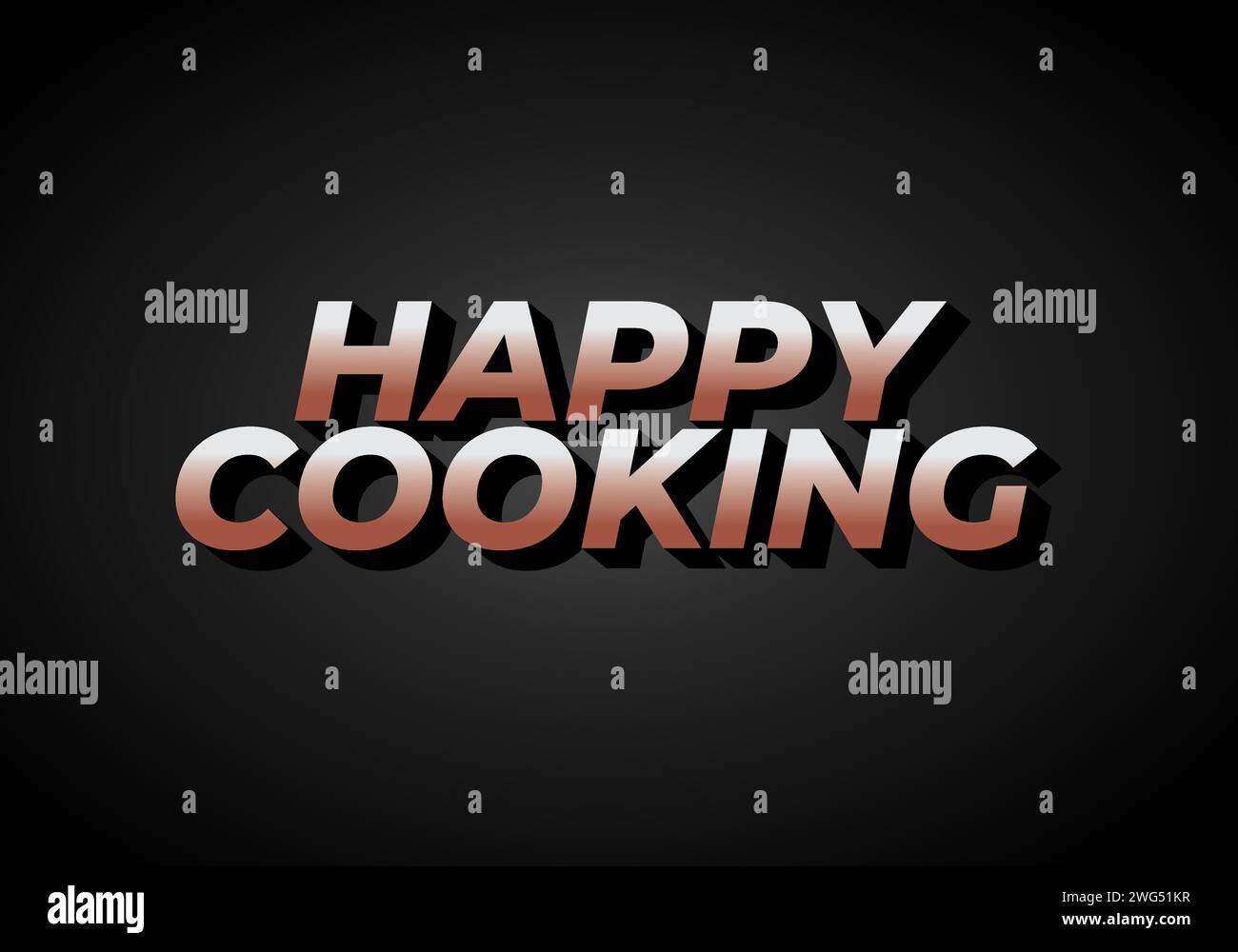 Happy cooking. Text effect design in 3D look. Eye catching color Stock ...