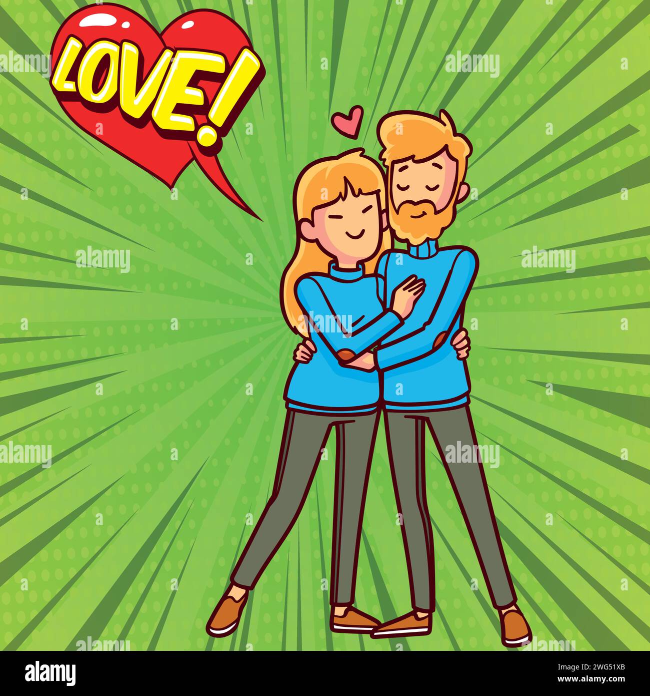couple love pop art style Stock Vector Image & Art - Alamy