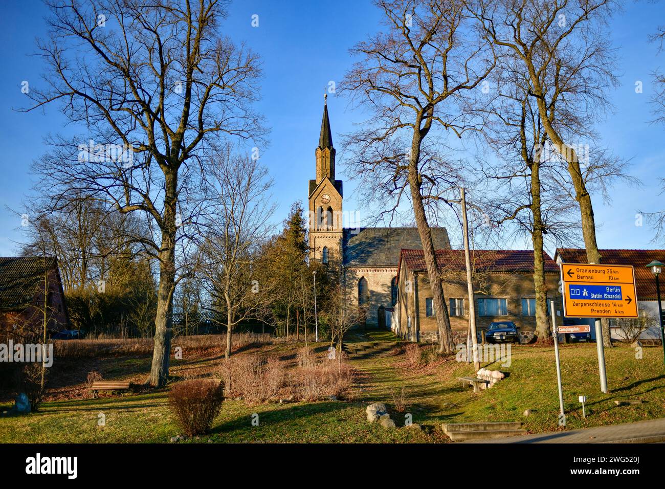 Blick am 28. Januar 2024 auf die evangelische, denkmalgeschützte ...