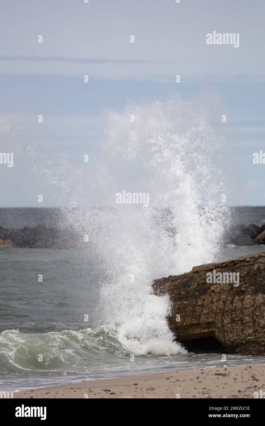 Blockhouse on the Beach Stock Photo - Alamy