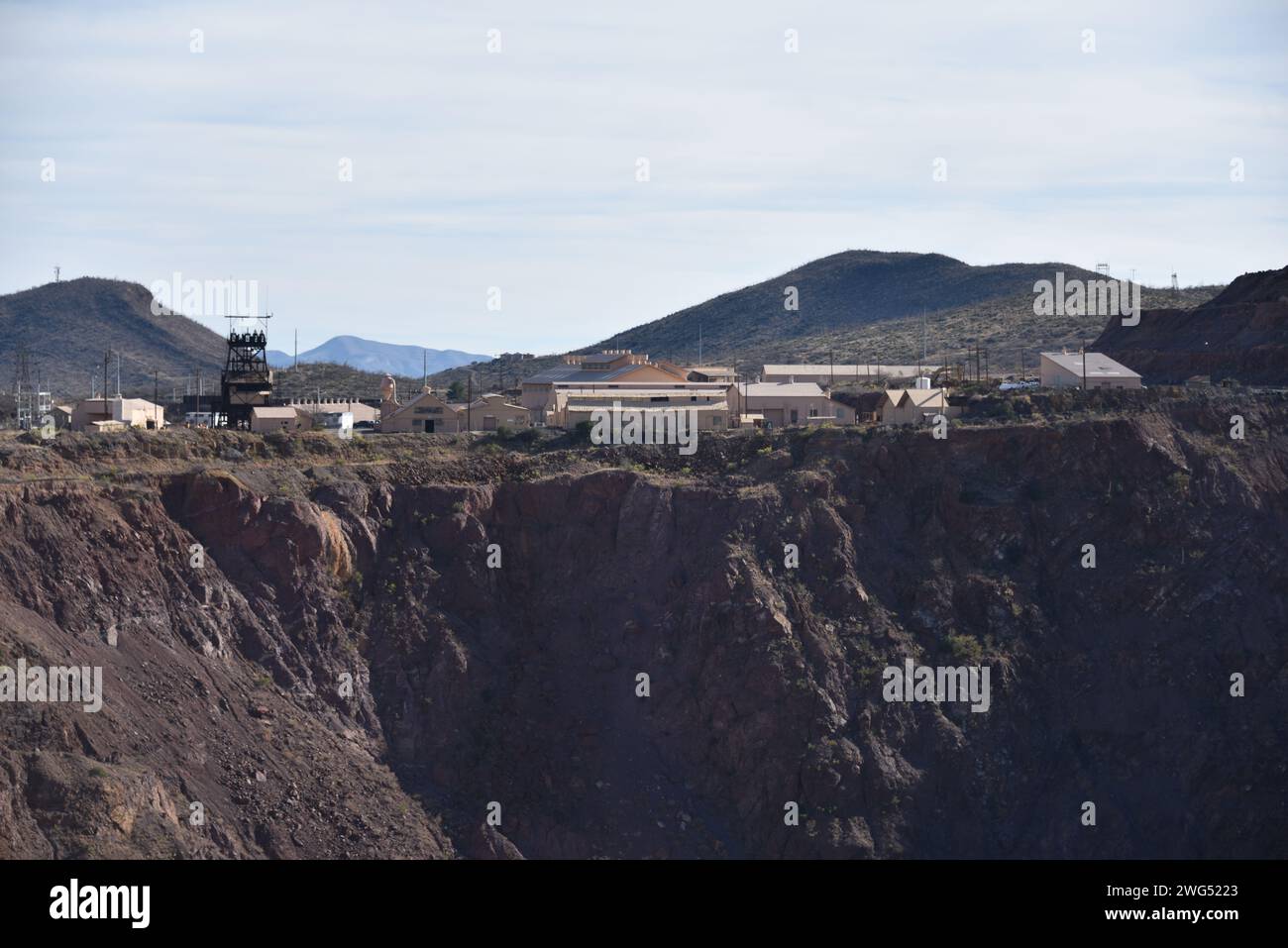 Bisbee, AZ., 12/30/2023. The Lavender Open Pit Mine brought wealth to ...