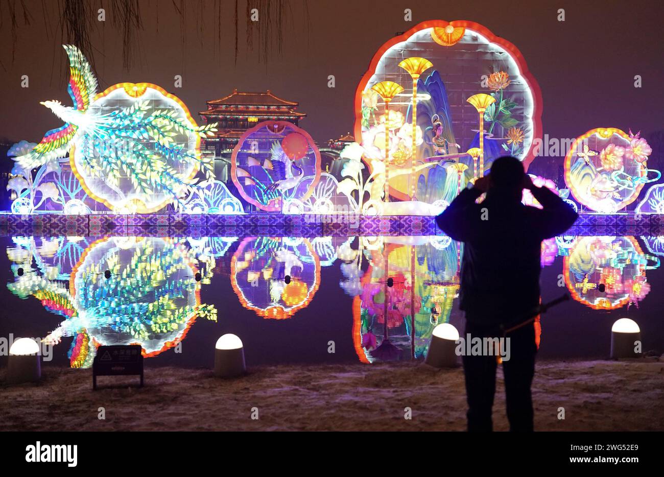 Xi'an, China's Shaanxi Province. 2nd Feb, 2024. A tourist looks at ...