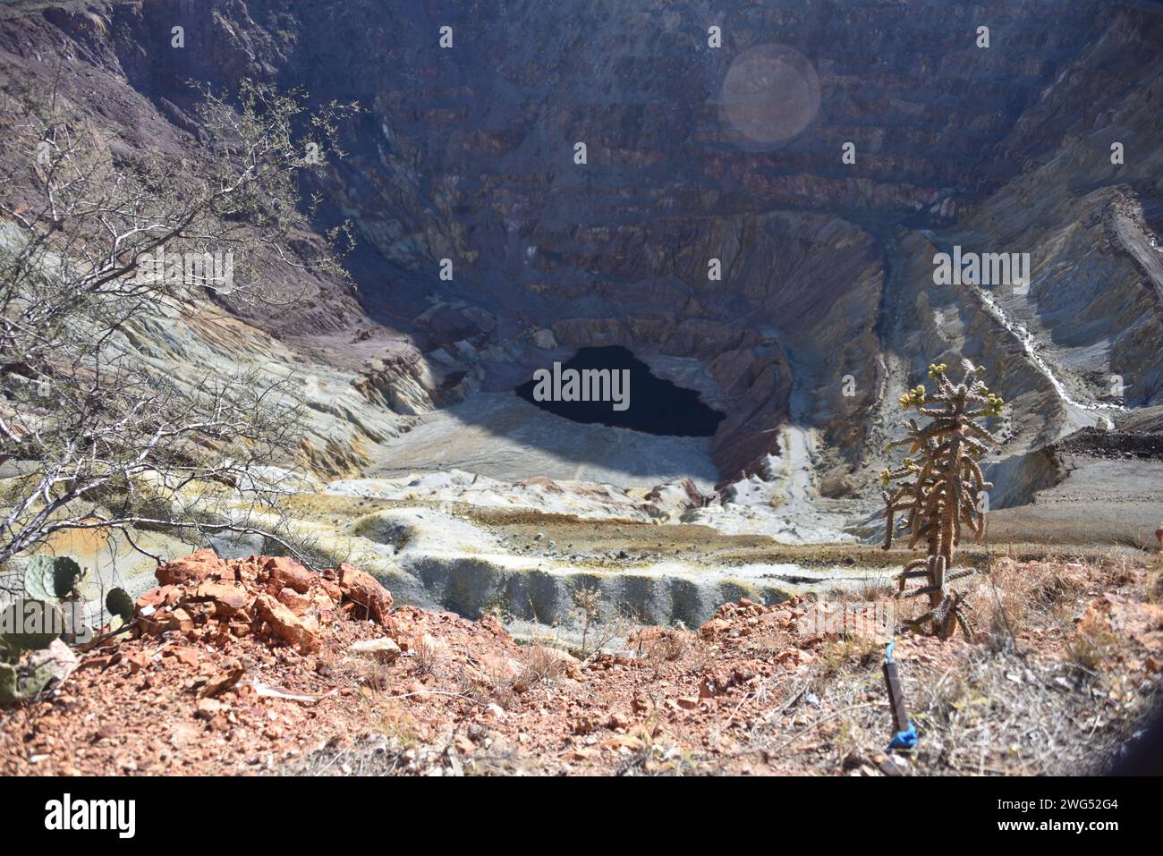 Bisbee, AZ., 12/30/2023. The Lavender Open Pit Mine brought wealth to ...