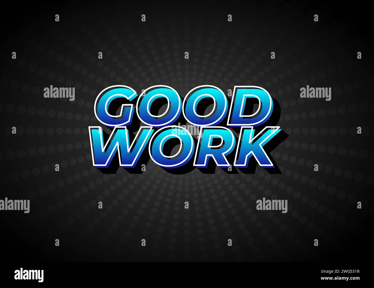Good work. Text effect design in 3D style with eye catching color Stock ...