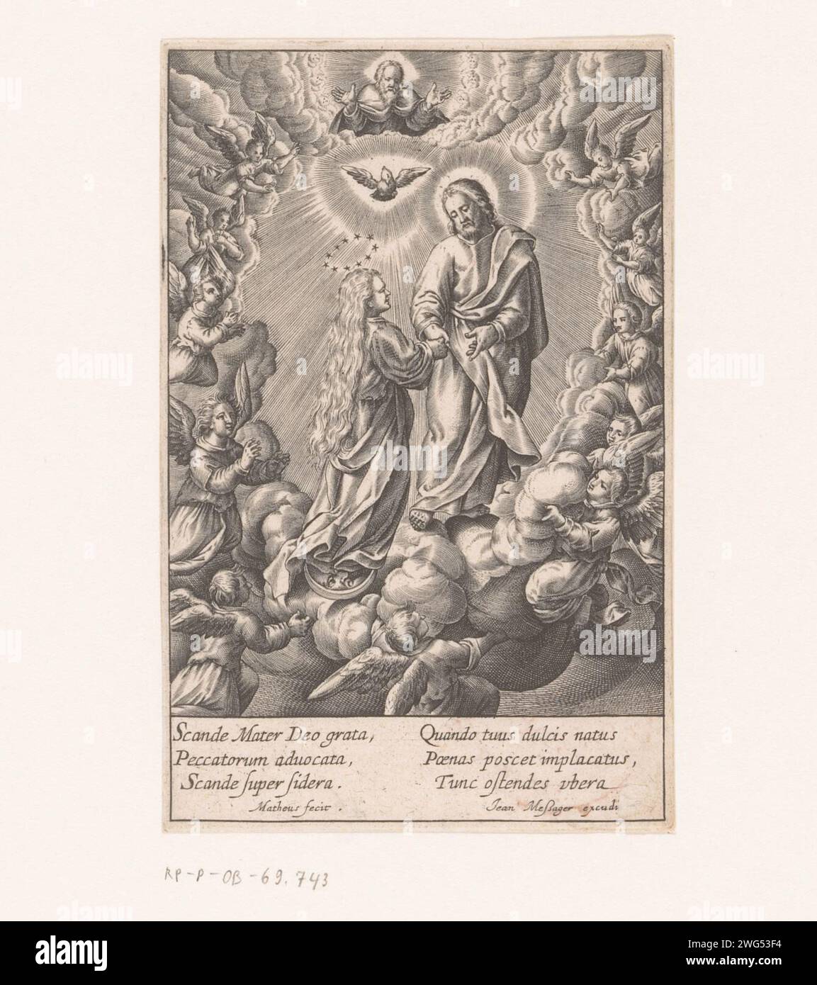 Ascension of Mary with Trinity, Jean Matheus, 1619 - 1620 print print ...