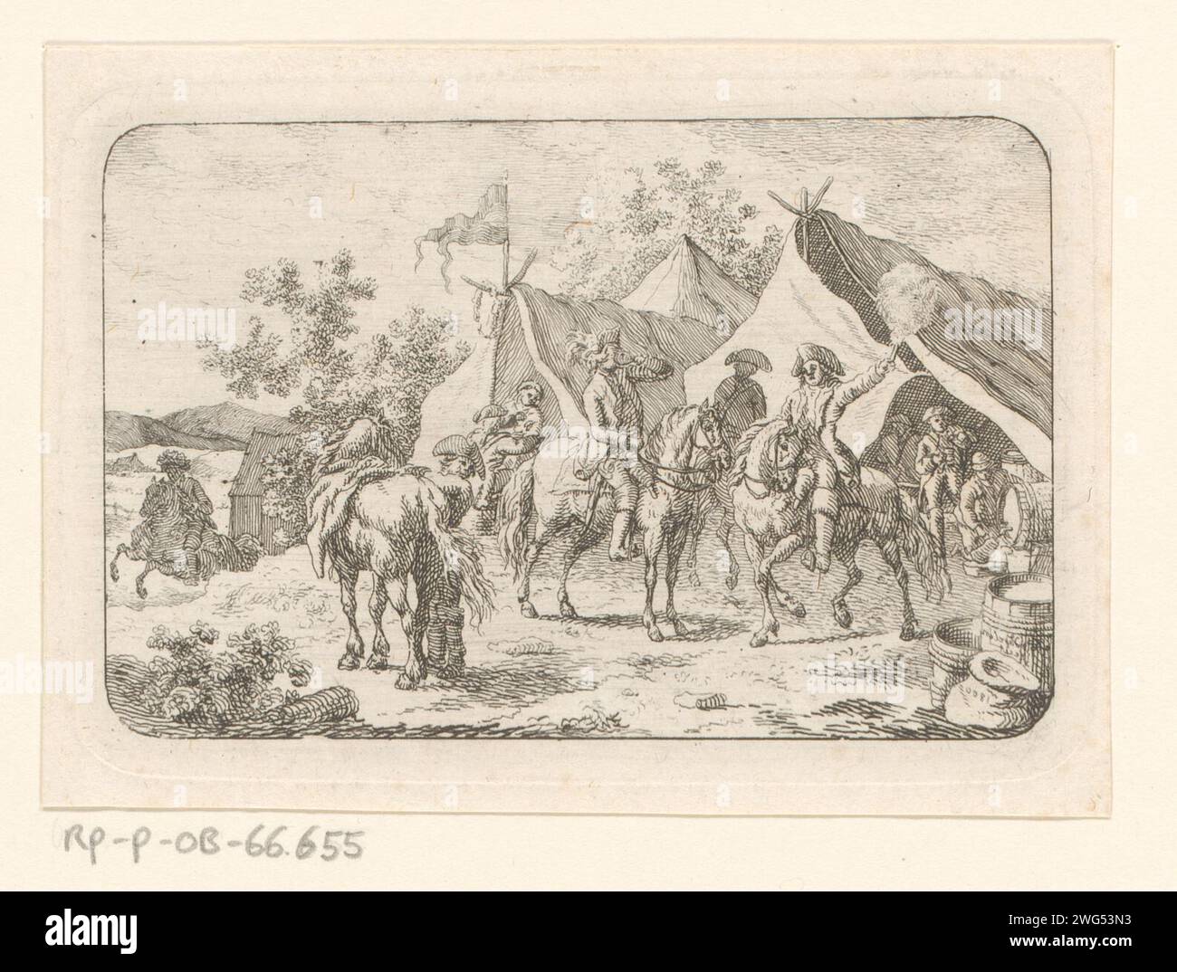 Drunk soldiers in army camp, Jacob Elias van Varelen, 1767 - 1840 print ...