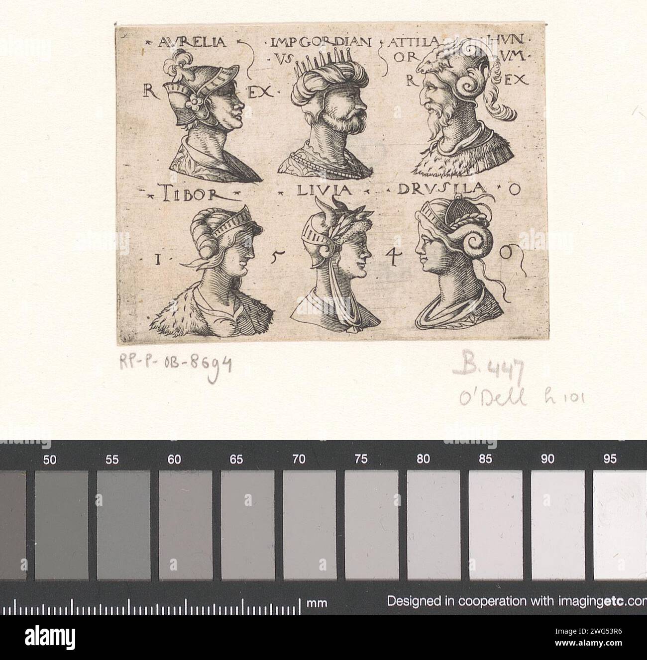 Busts of historical figures from antiquity, Virgilius Solis, 1540 print ...