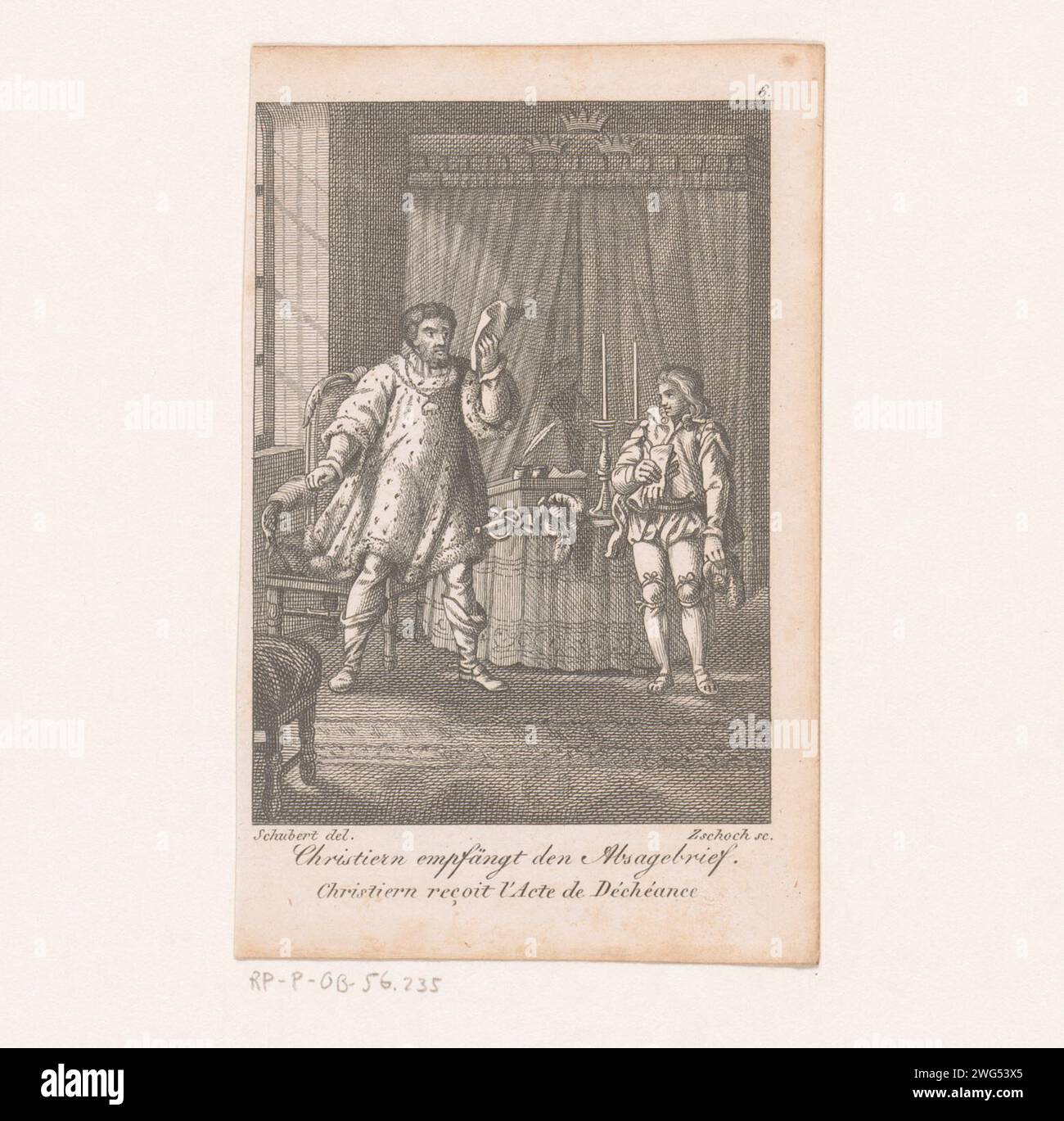 Christian receives the Fet Brief, Christian Gottfried Zschoch, after ...