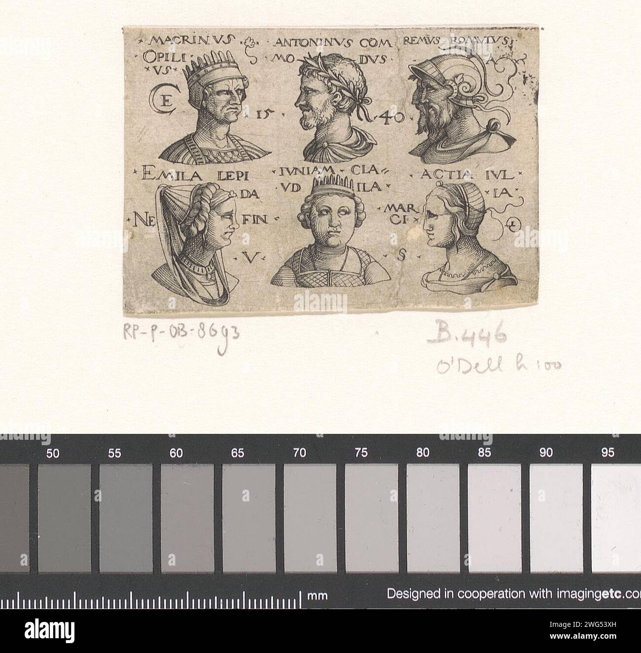 Busts of historical figures from antiquity, Virgilius Solis, 1540 print ...