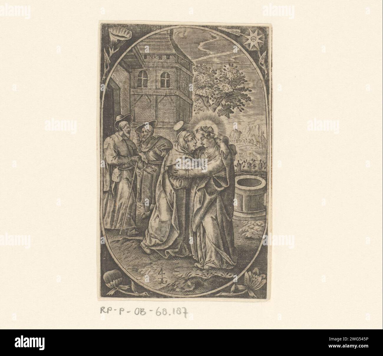 Visitation, monogrammist CG (16th century), 1550 - 1600 print Maria and ...