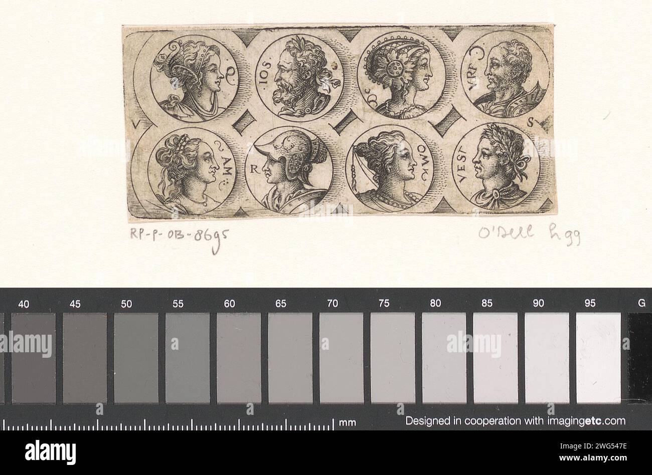 Frisian with six busts with headwear, Virgilius Solis, 1524 - 1562 ...