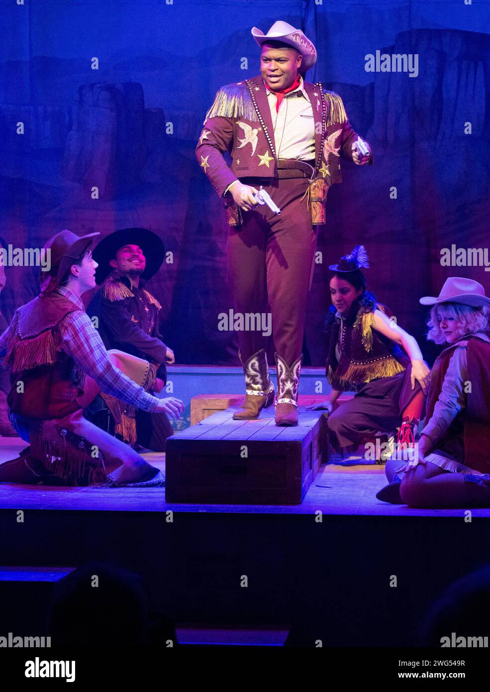 Tarinn Callender as Bronco Billy in Bronco Billy The Musical at the ...