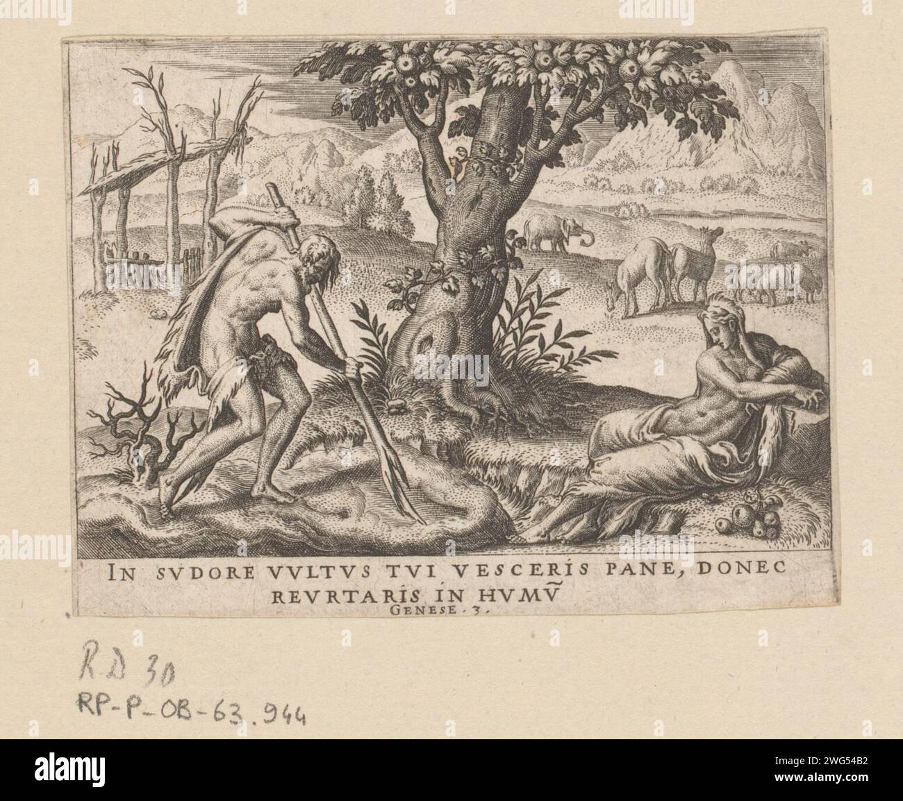 Adam and Eva sentenced to work, Etienne Delaune (Possible copy after ...