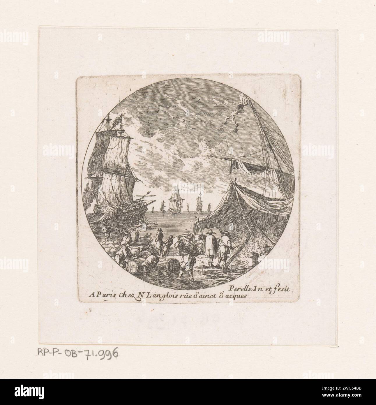 Business at Kade aan Zee, Nicolas Perelle, 1650 - 1695 print Paris ...