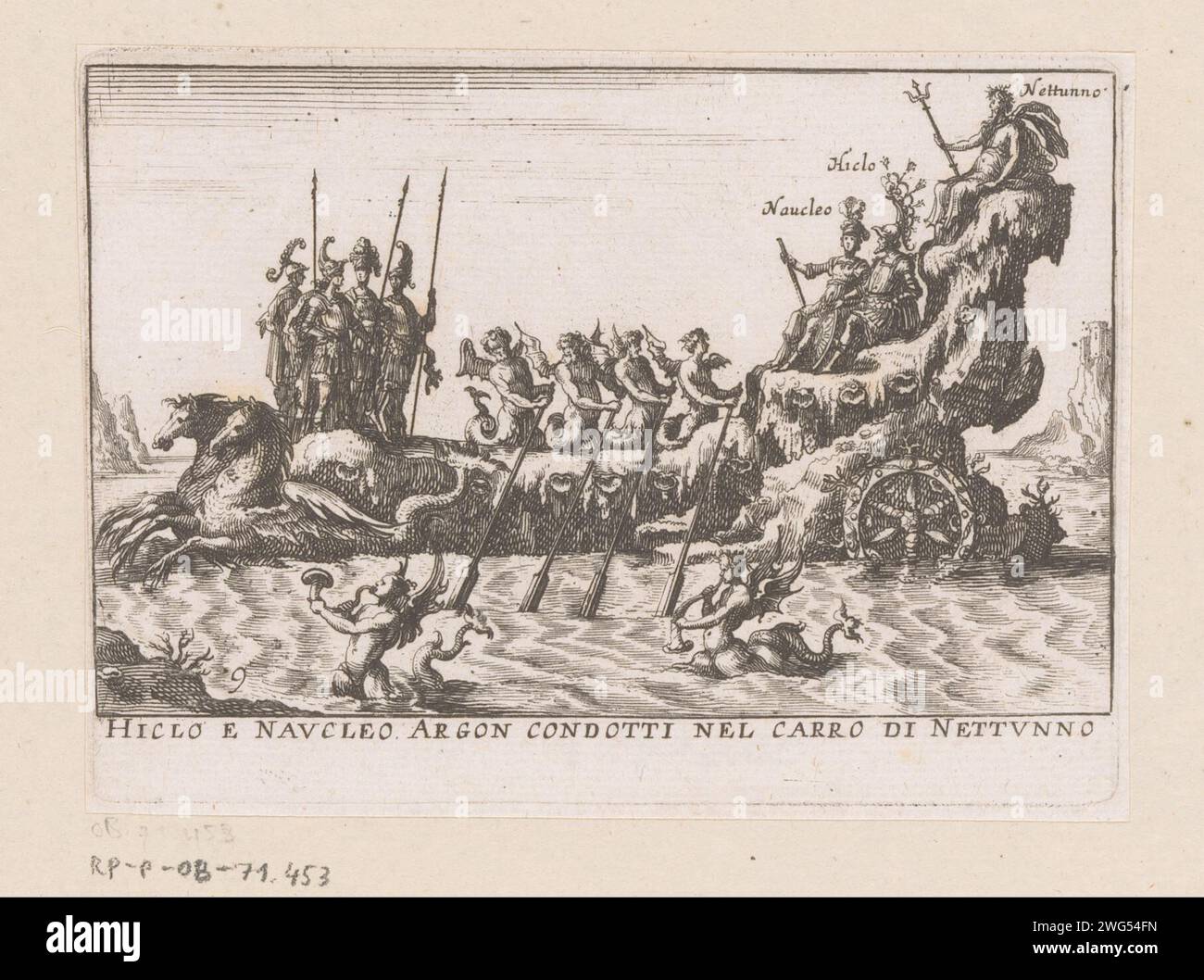 Ship with Hiclo and Naucleo in the chariot of Neptunus, Anonymous ...