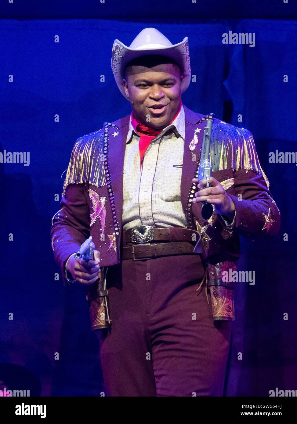 Tarinn Callender as Bronco Billy in Bronco Billy The Musical at the ...