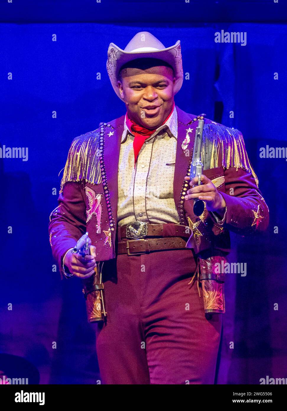 Tarinn Callender as Bronco Billy in Bronco Billy The Musical at the ...
