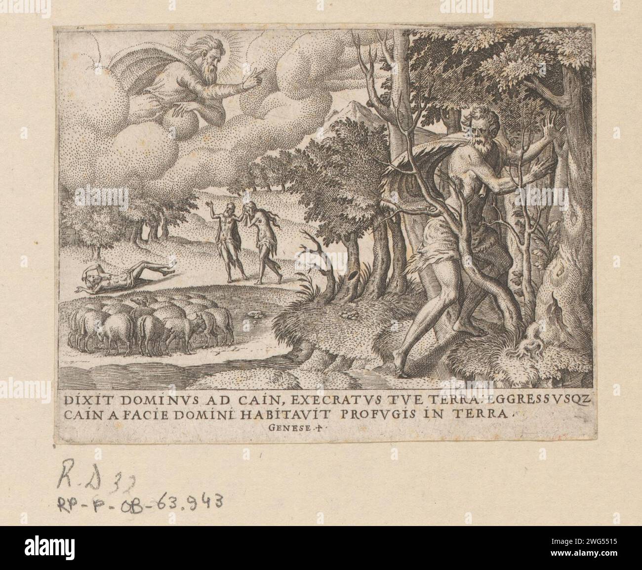 God curses Cain, Etienne Delaune (Possible Copy after), in or after ...