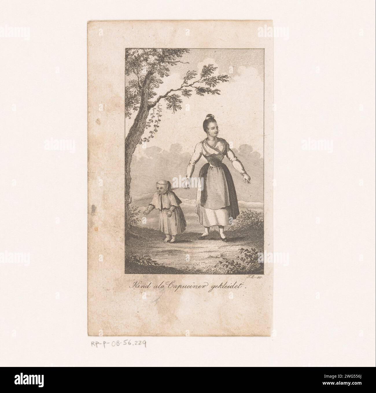 Woman with a child dressed as Capuchin monk, Johann Ziegler, c. 1812 ...