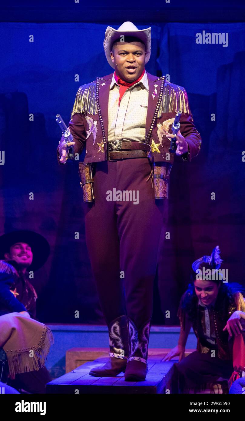 Tarinn Callender as Bronco Billy in Bronco Billy The Musical at the ...