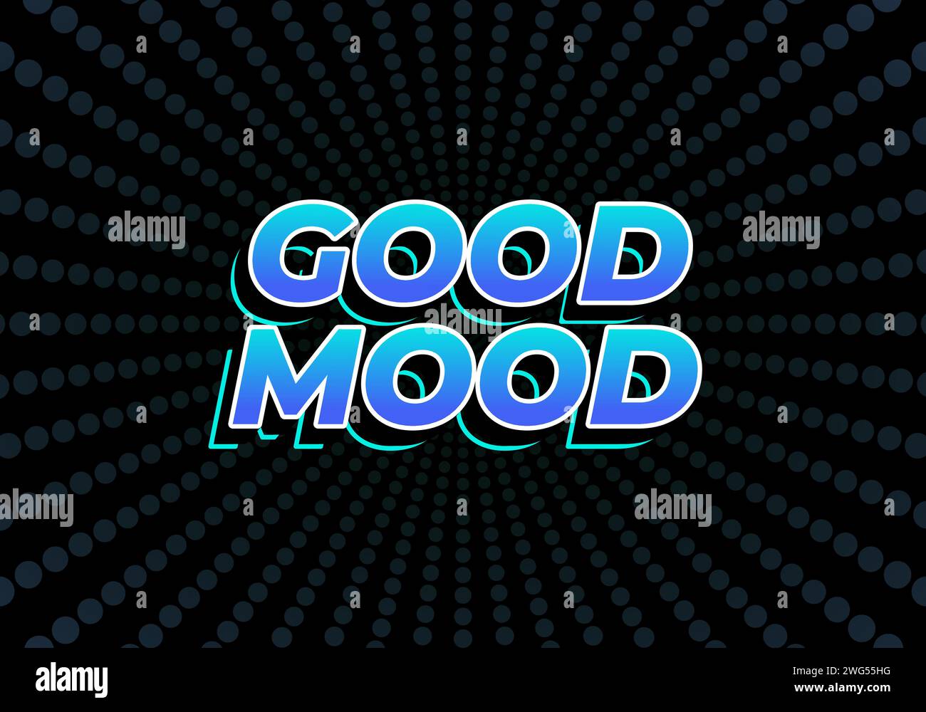 Good mood. Text effect design in 3D look with gradient purple yellow ...