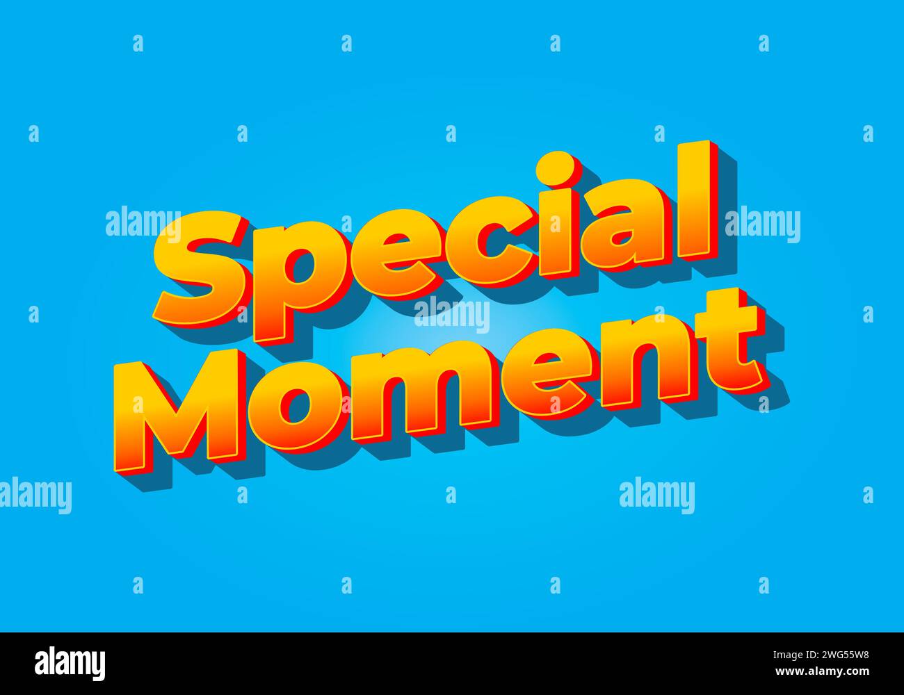 Special moment. Text effect design in 3D look. Yellow red color. Bright ...