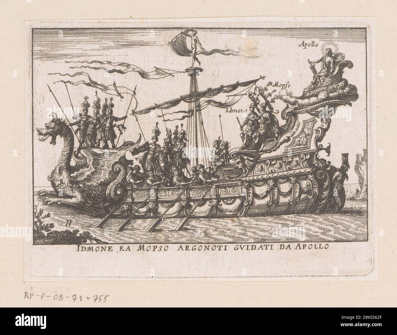 Ship with Idmon and Mopso with Apollo on the stern, Anonymous, After ...