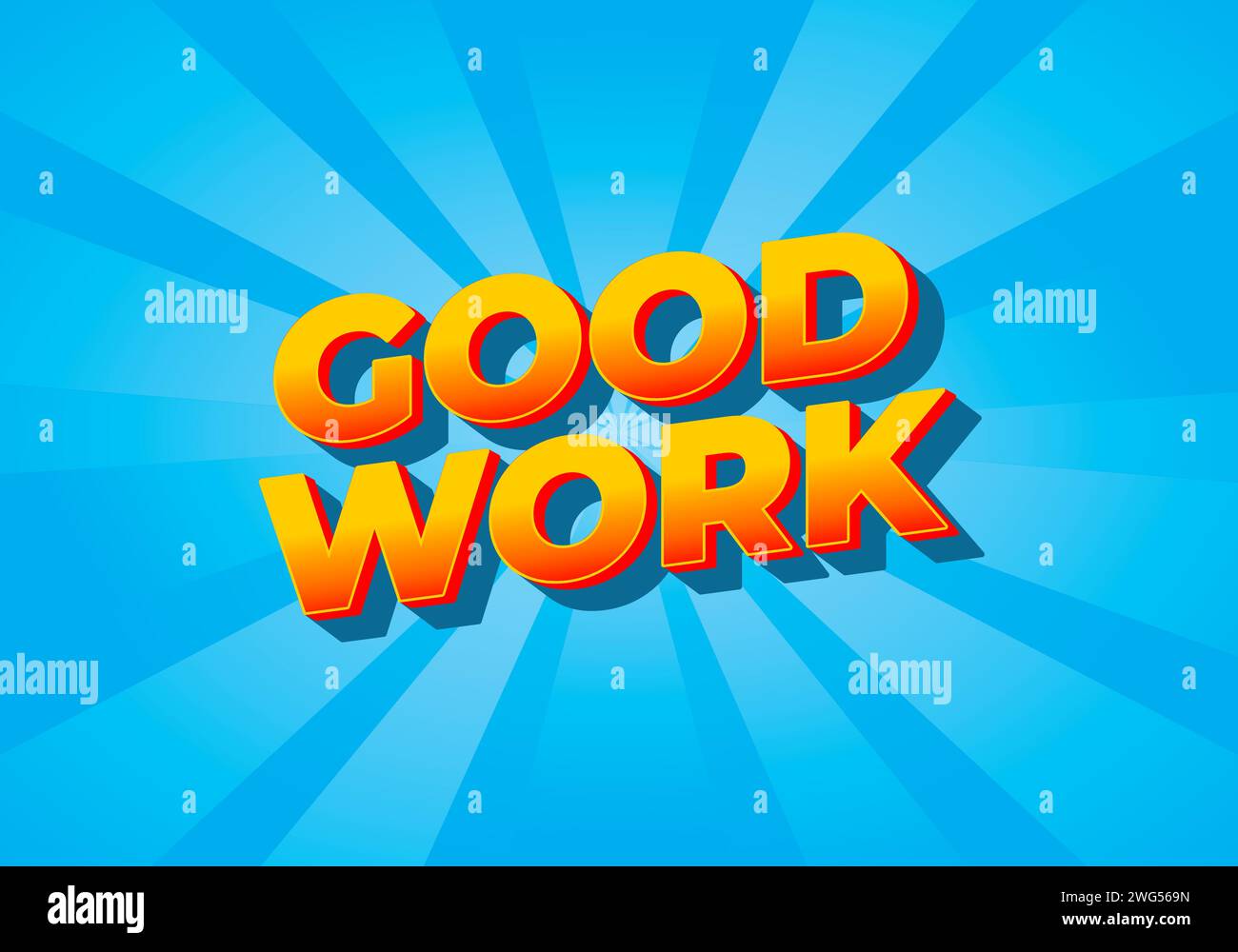 Good work. Text effect design in 3D style with eye catching color Stock ...