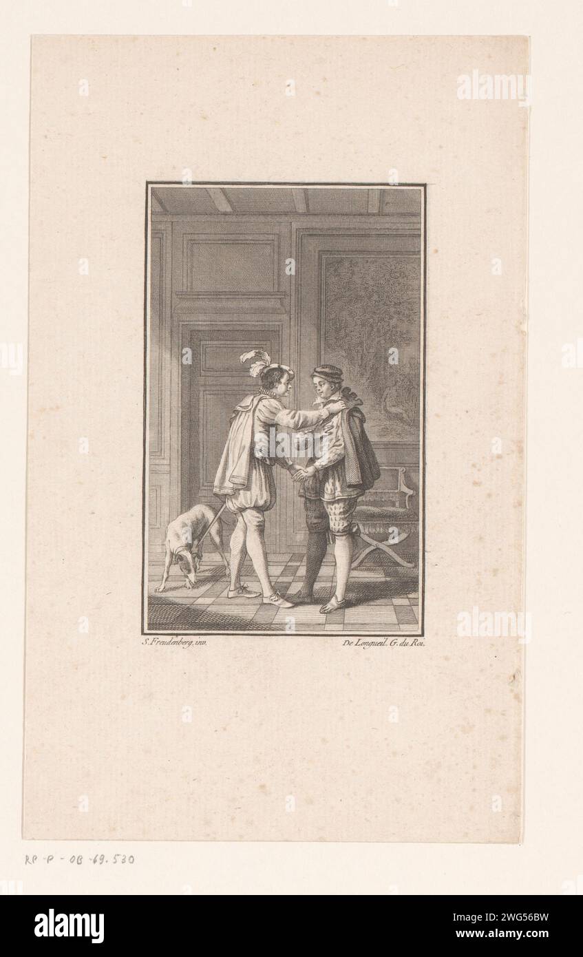 Meeting between two men, Joseph de Longueil, After Sigmund ...