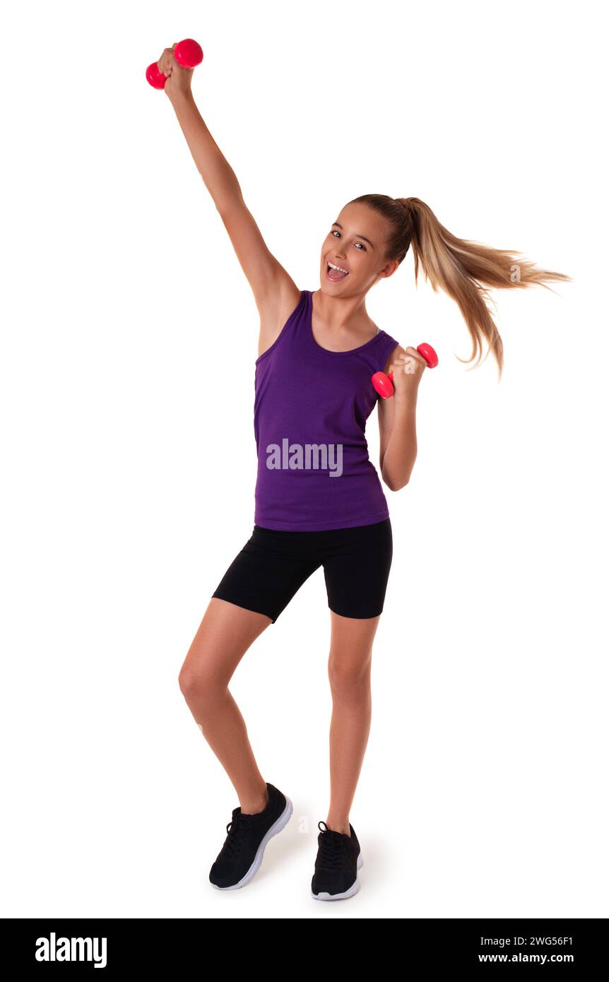 Aerobic exercise teen Cut Out Stock Images & Pictures - Alamy