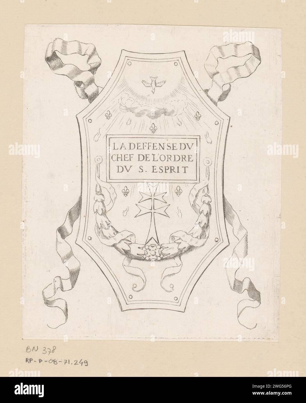 Shield with the Holy Spirit, Claude Mellan, 1608 - 1688 print paper ...