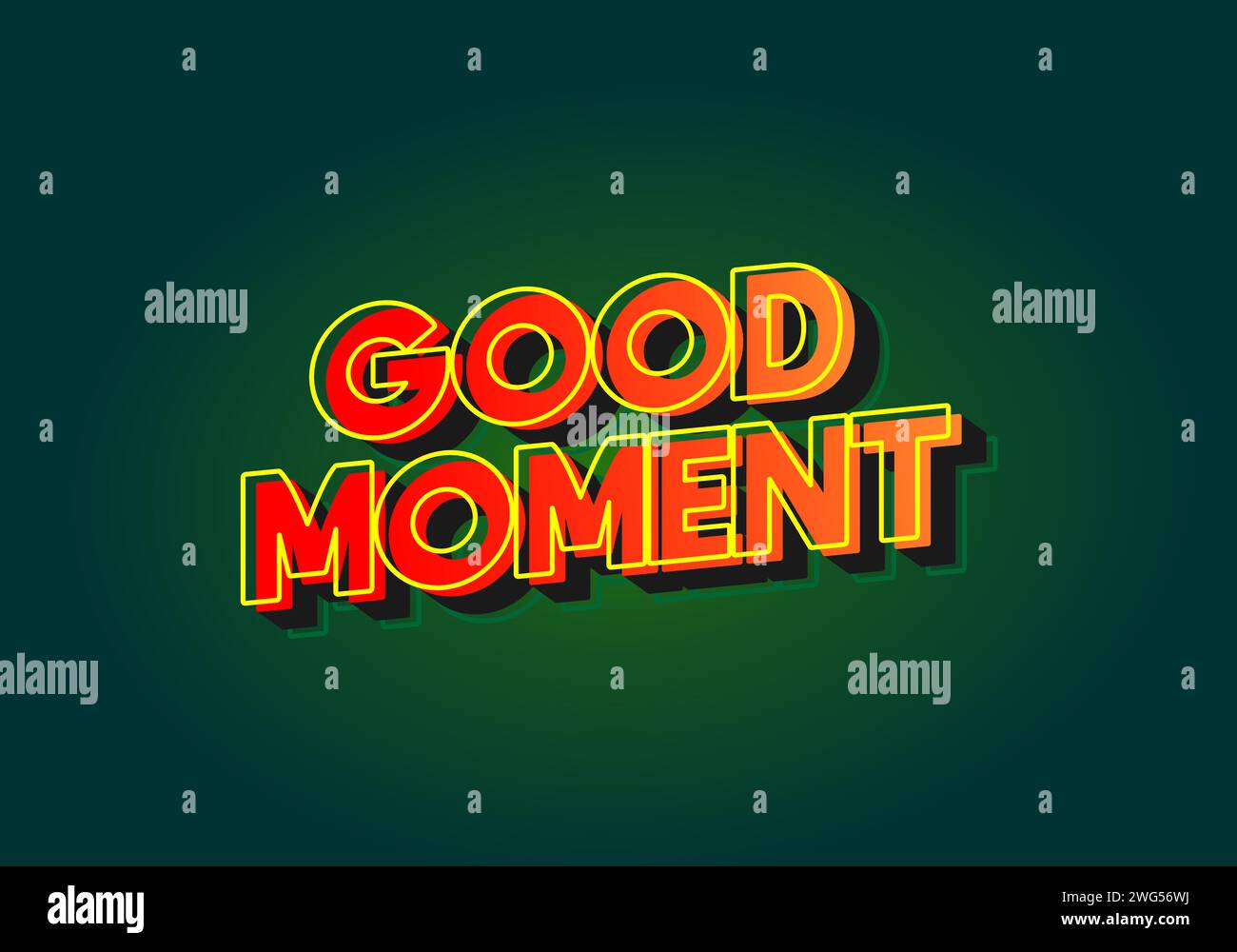 Good moment. text effect design in modern style.eye catching color. 3D ...