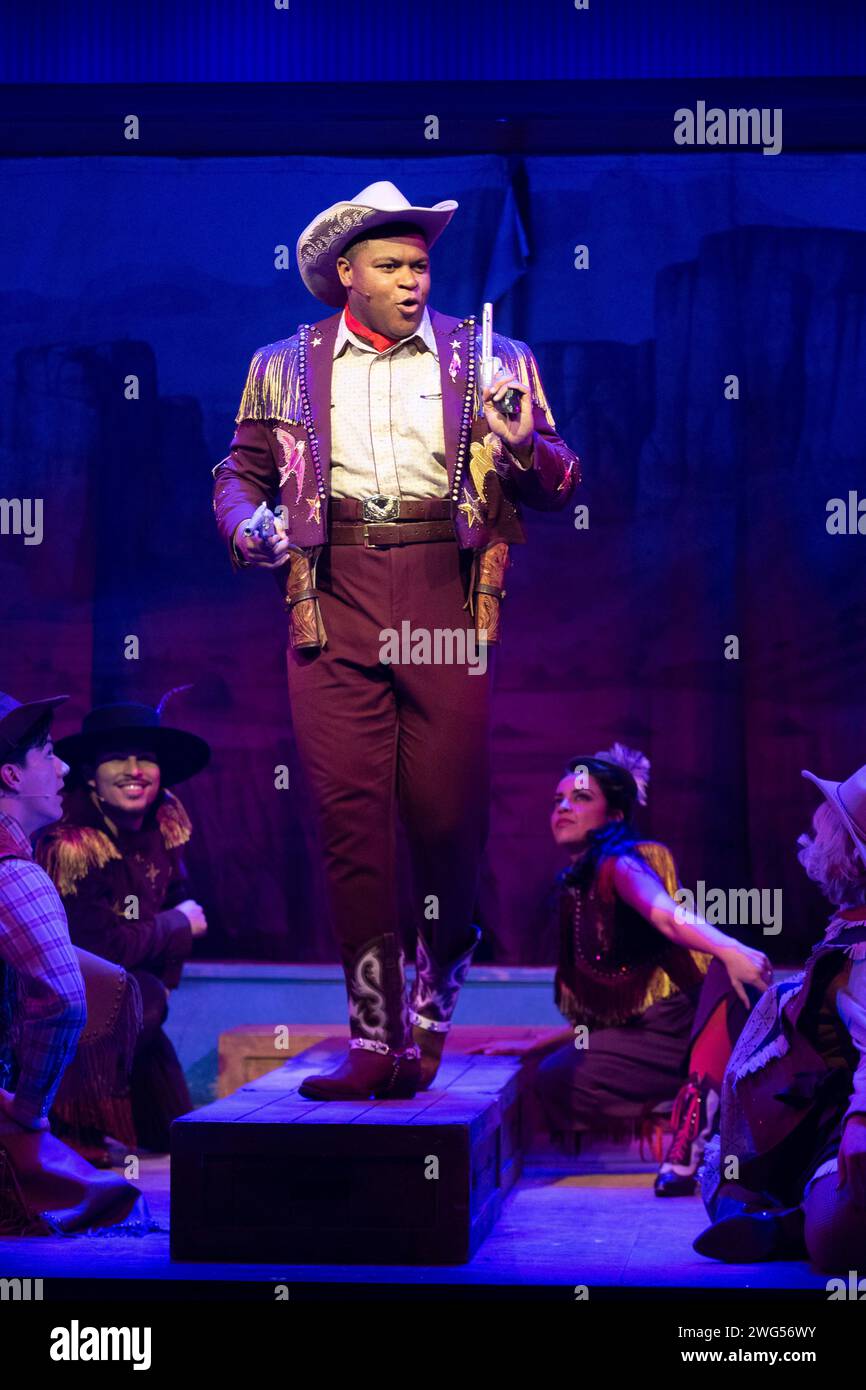 Tarinn Callender as Bronco Billy in Bronco Billy The Musical at the ...