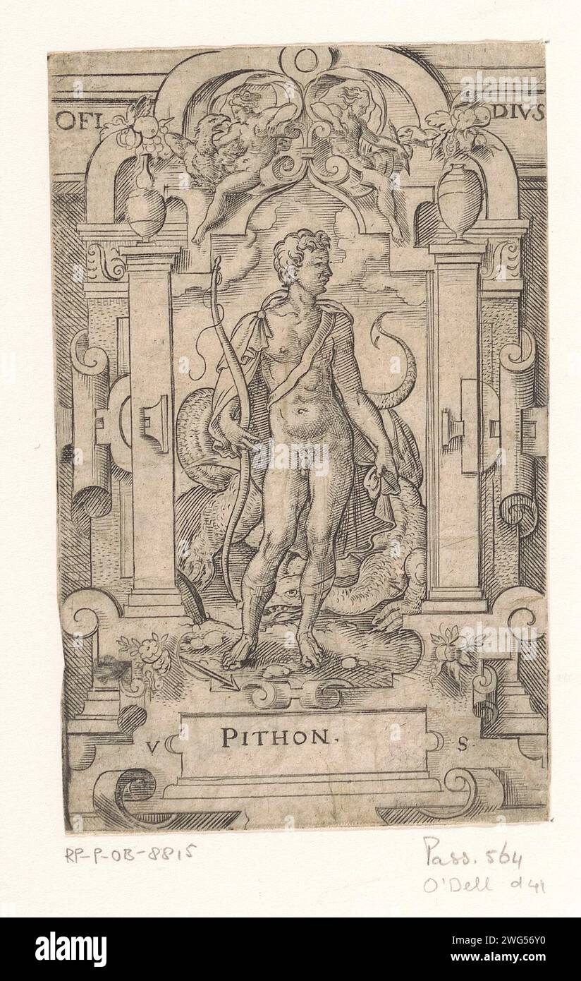 Apollo Doodt de Draak Python, Virgil, 1524 - 1562 print Nuremberg paper ...