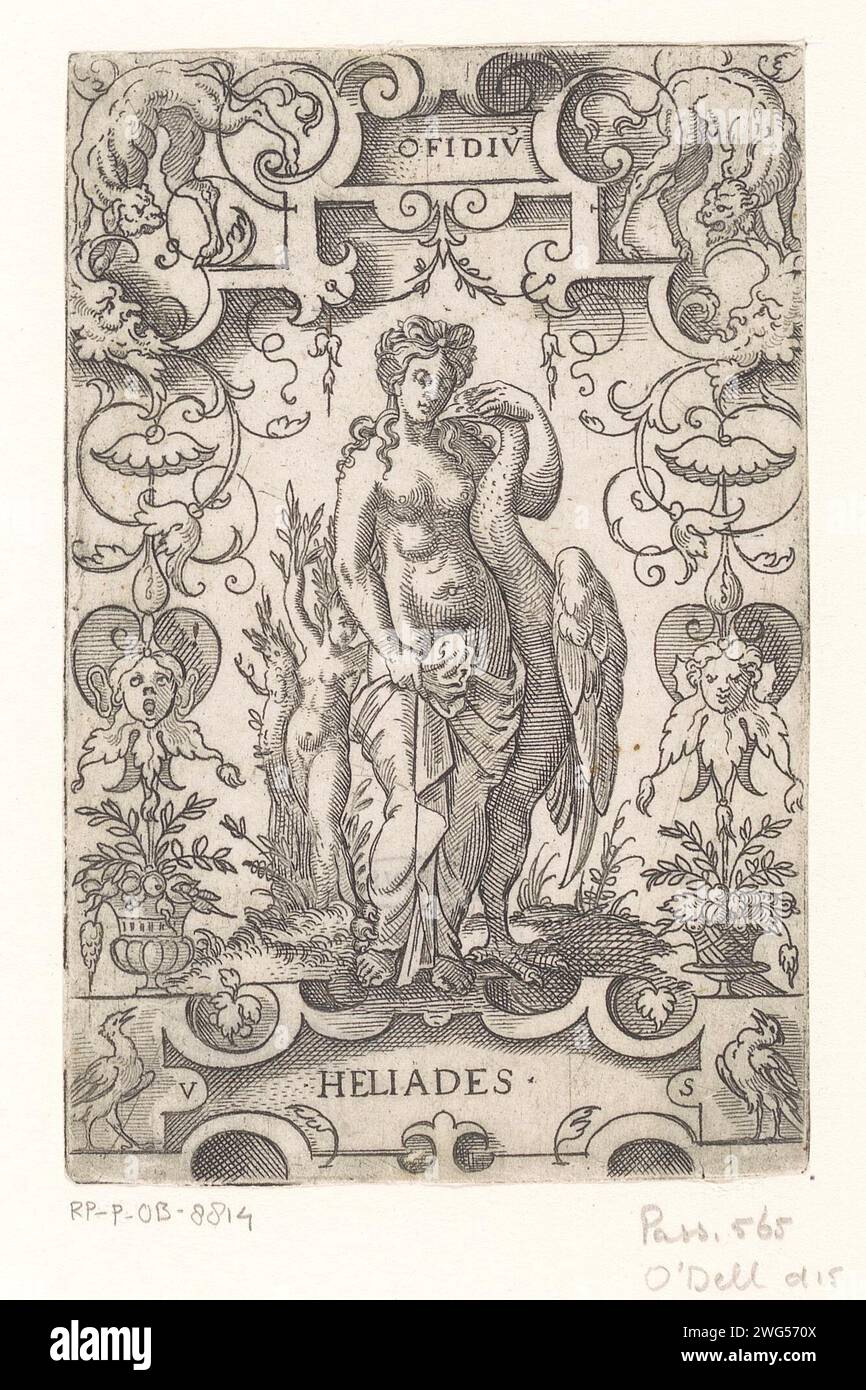 Leda en de Zwaan, Virgil, after Giulio Bonasone, 1524 - 1562 print ...