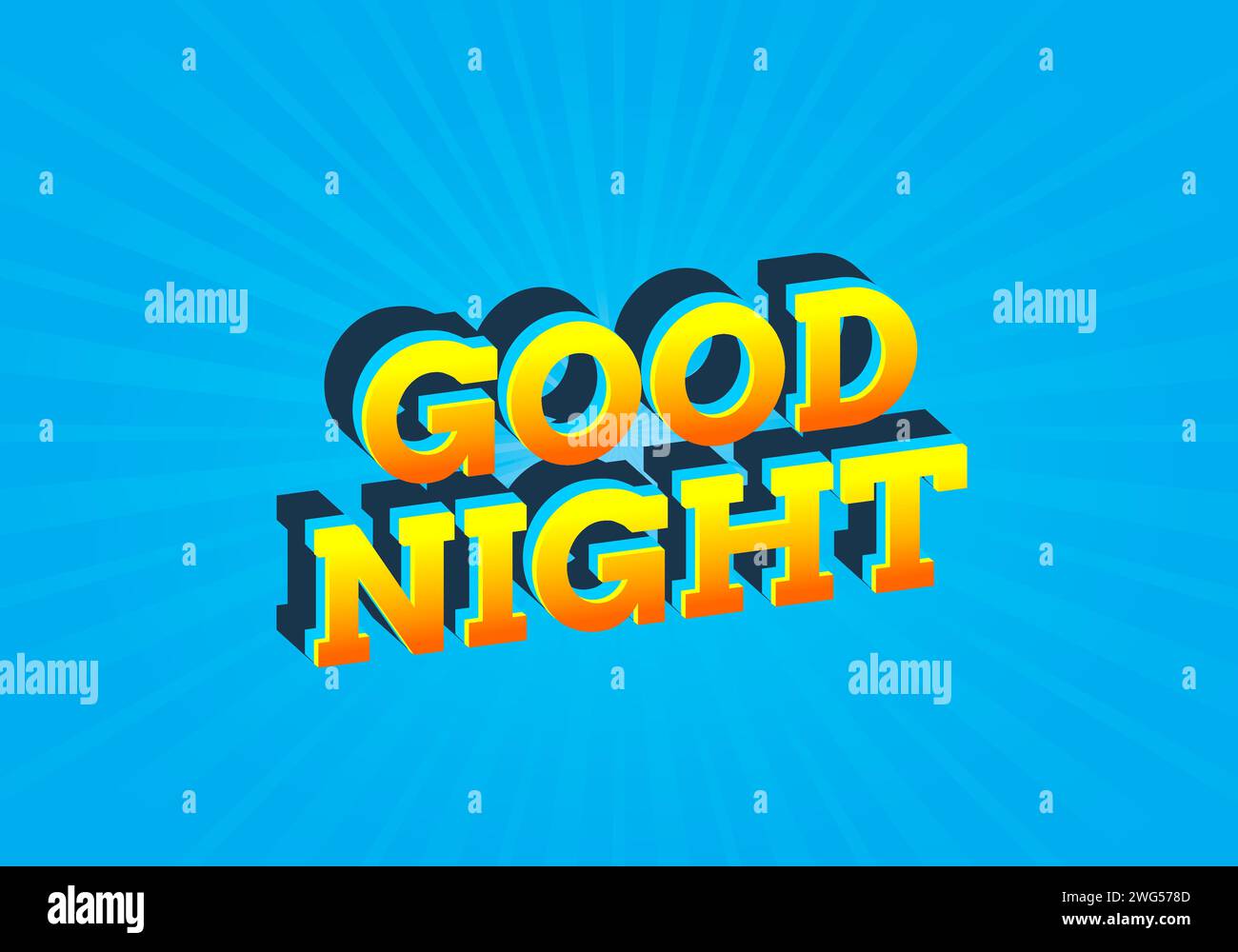 Good night. text effect design in modern style.eye catching color. 3D ...