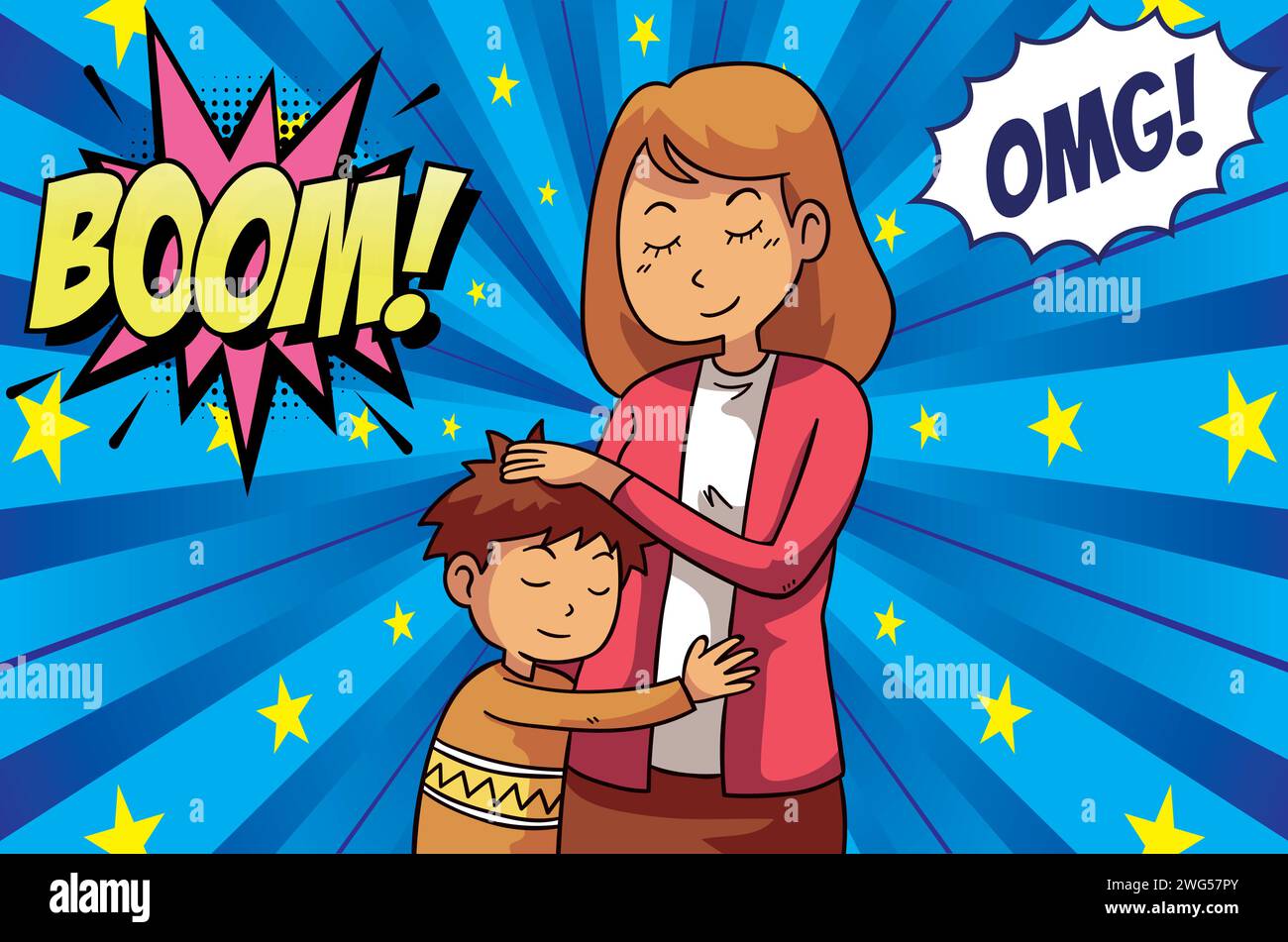 Super mom pop art style vector image Stock Vector Image & Art - Alamy